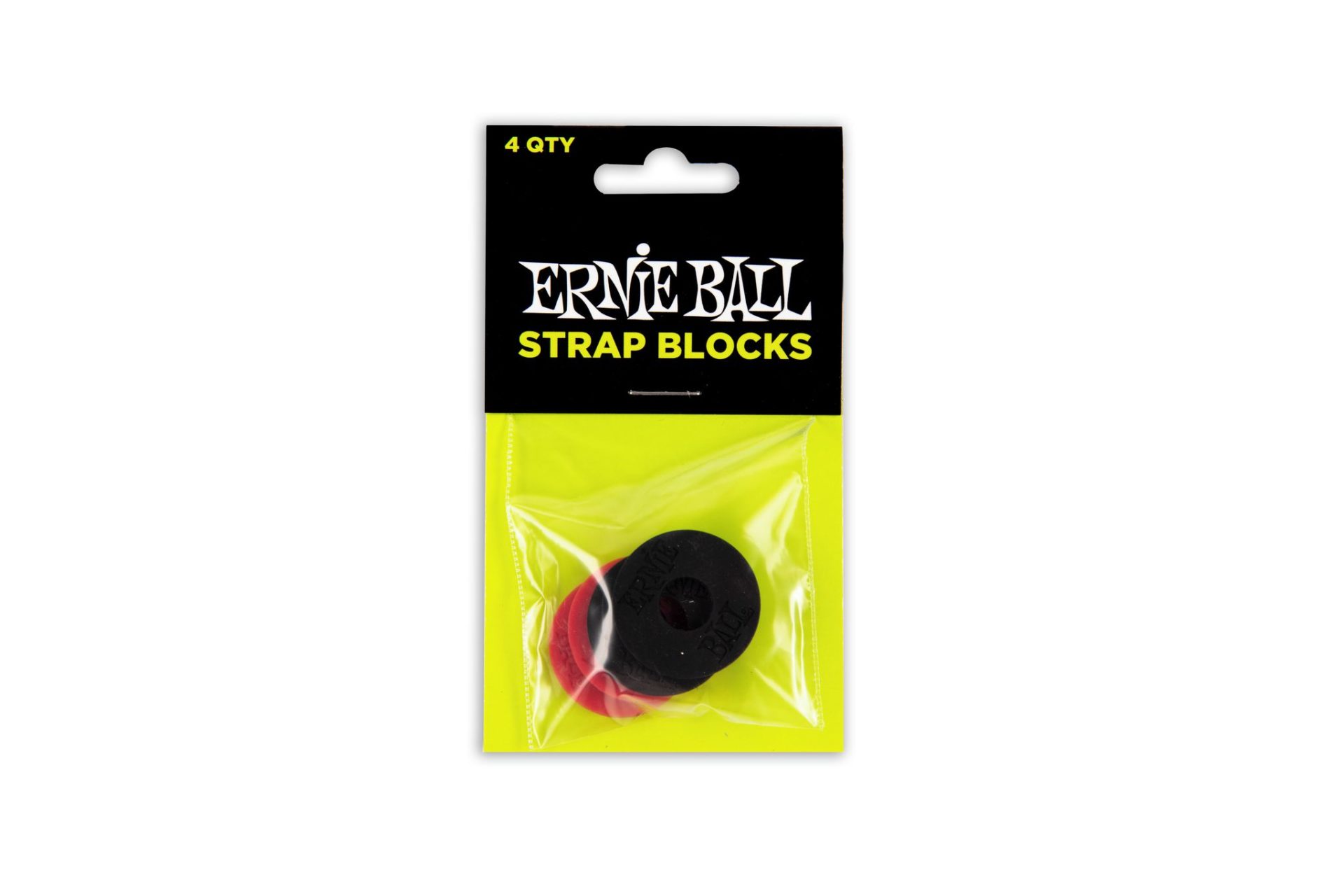 Ernie-Ball EB-4603 STRAP BLOCKS BK/RD 4PK - Musikbörsen